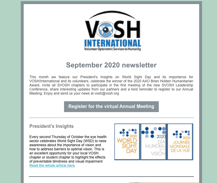 Reports & Newsletters – VOSH/International